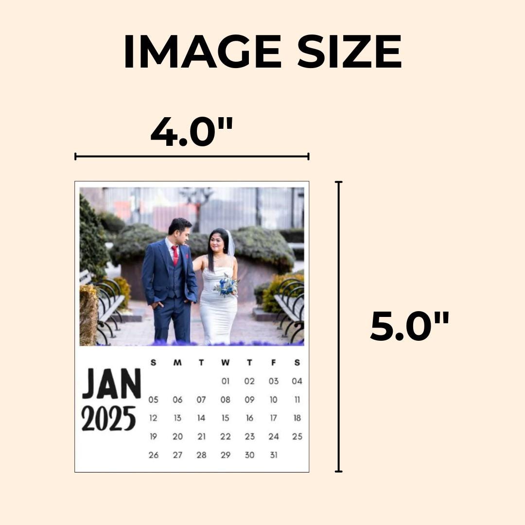 Personalized Photo Calendar Magnet: Custom 4x5" Gift - Etsy