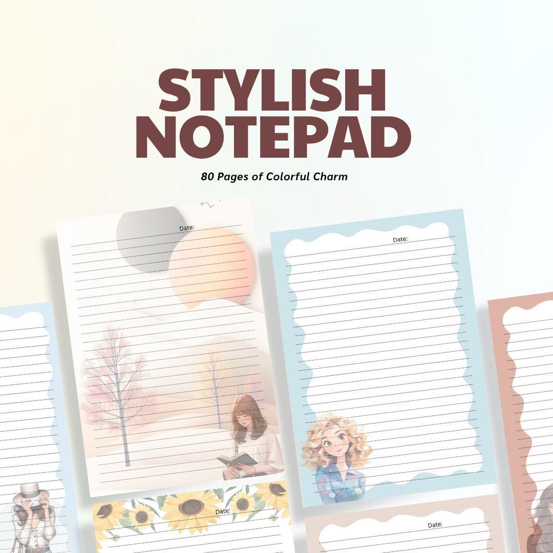Lady Notepad 80pcs - Etsy
