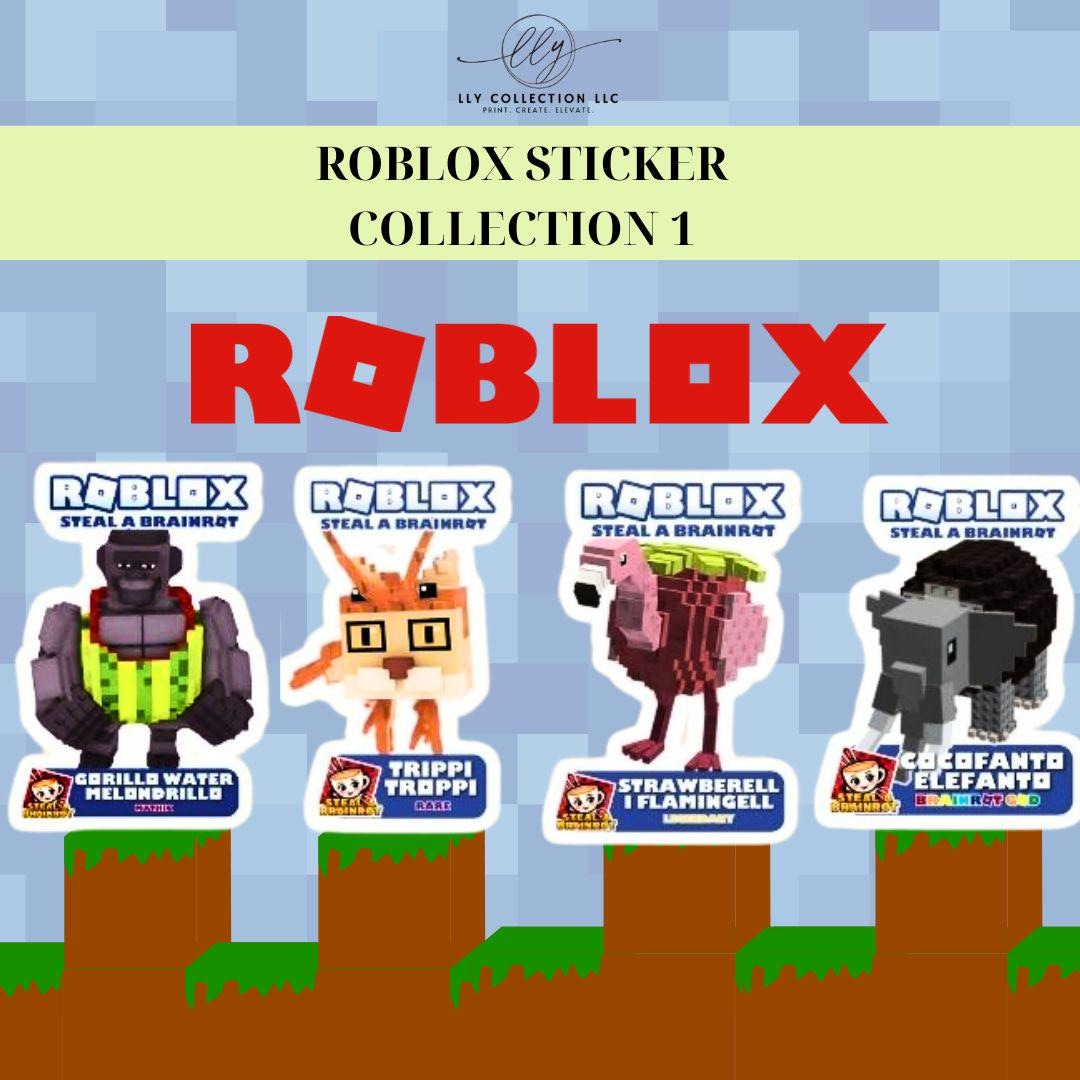Roblox (steal a Brainrot) Sticker Packs- Collection 1 - Etsy