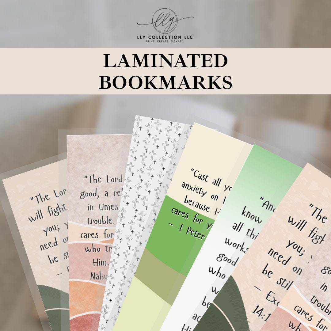 Laminated Bookmark Collection, Handmade & Long-lasting - Etsy