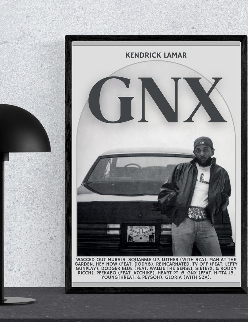 Kendrick Lamar Poster | GNX Album | Digital Download | Wall Art | Music ...