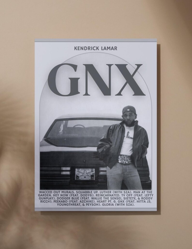 Kendrick Lamar Poster | GNX Album | Digital Download | Wall Art | Music ...