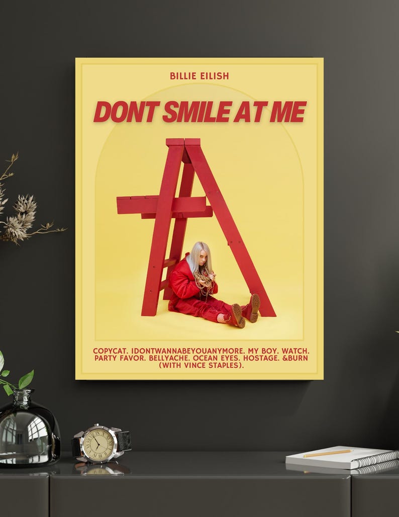 Billie Eilish Poster | Don't Smile at Me Album | Digital Download ...