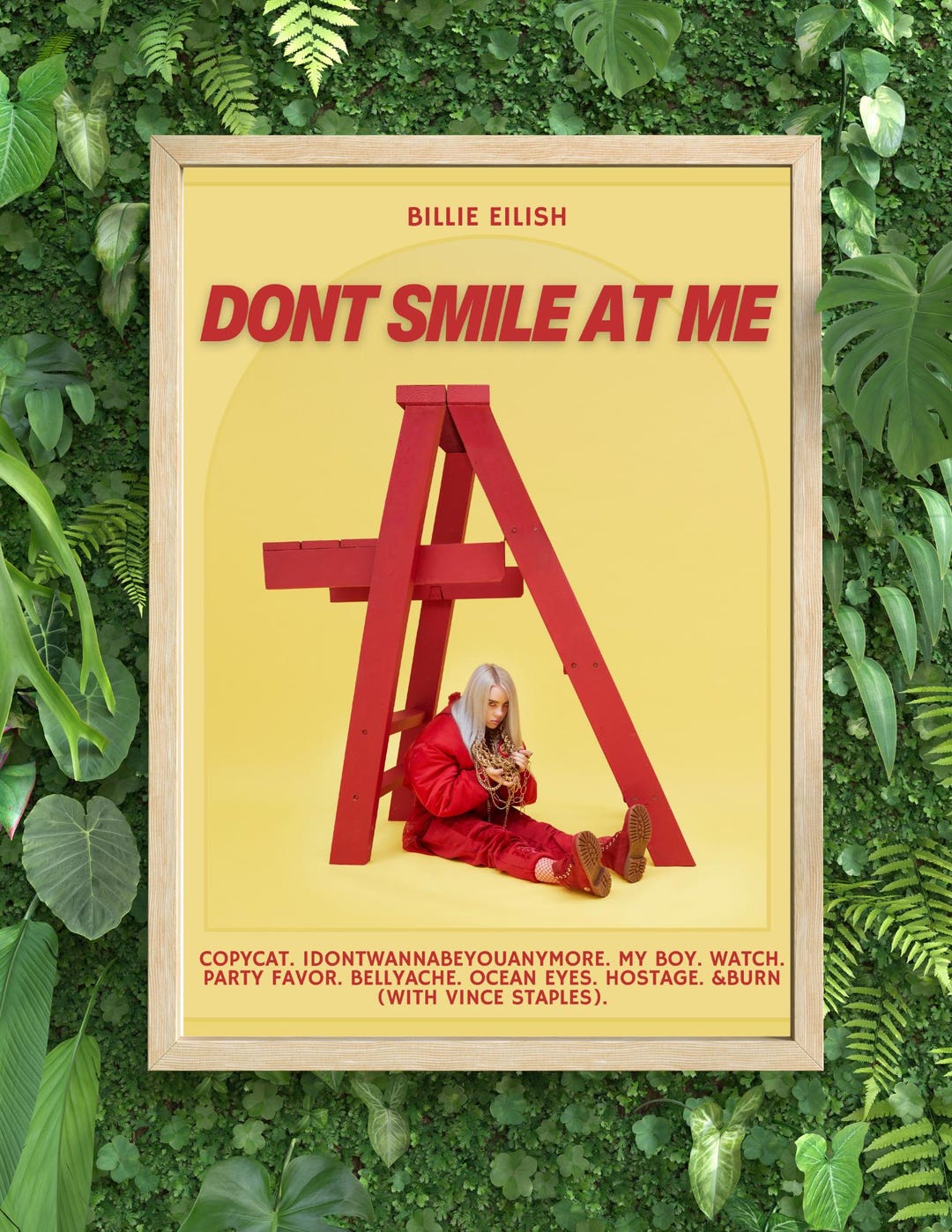 Billie Eilish Poster | Don't Smile at Me Album | Digital Download ...