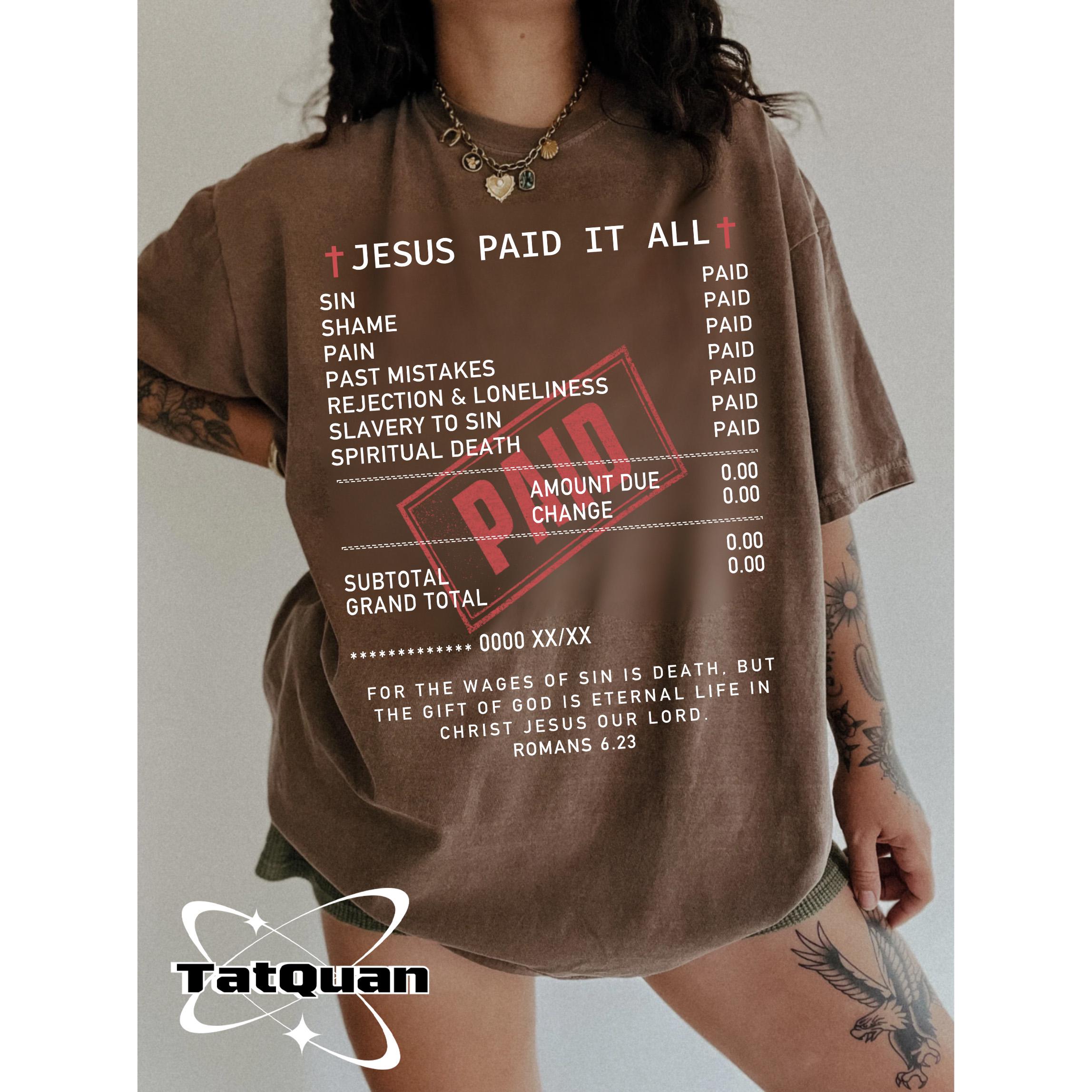 Jesus Paid It All Png, Salvation Ticket Png, Gift for Christians ...
