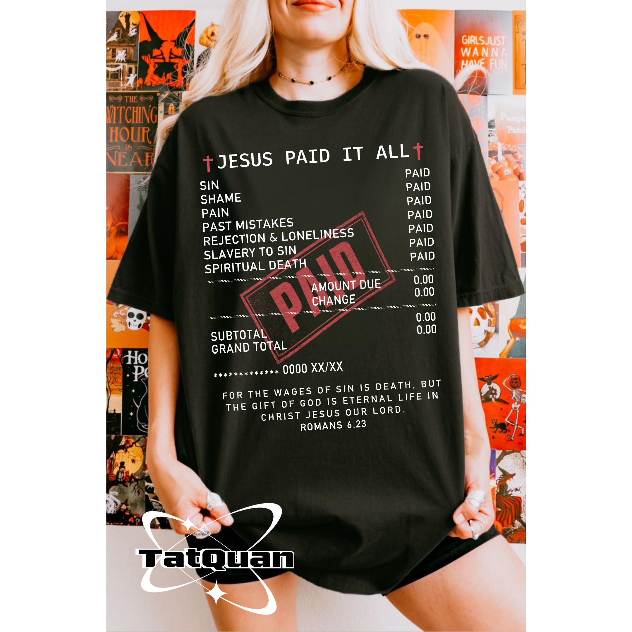 Jesus Paid It All Png, Salvation Ticket Png, Gift for Christians ...