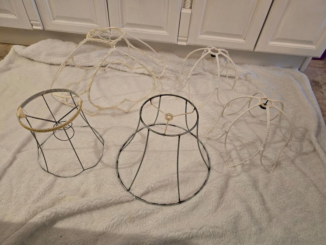 VICTORIAN LAMPSHADE Frames, DIY, Lot of 5, Ornate Frames, Inverted ...