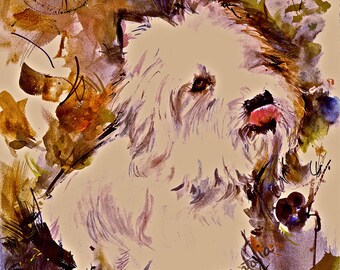 Cocker Spaniel Black Watercolor Dog Print SIGNED by the | Etsy