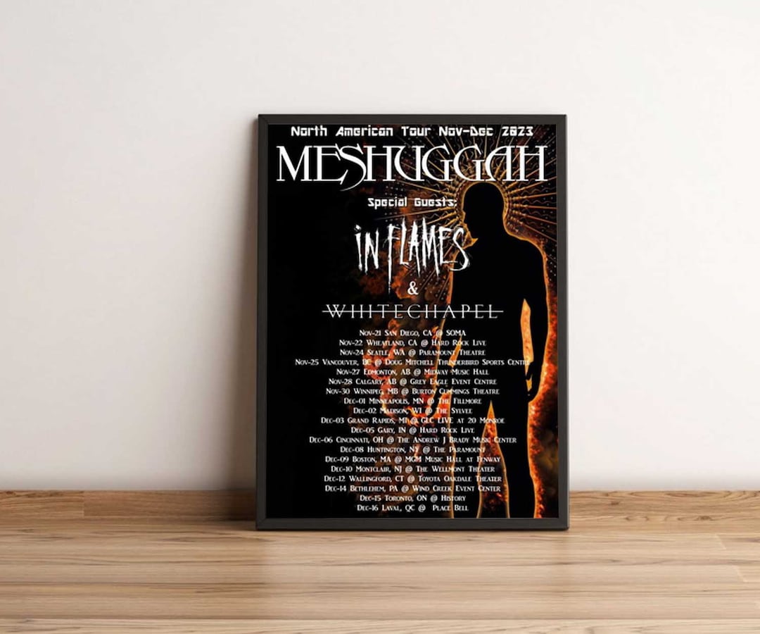 Meshuggah Tour 2023 Poster Music Poster Home Decor Fans - Etsy