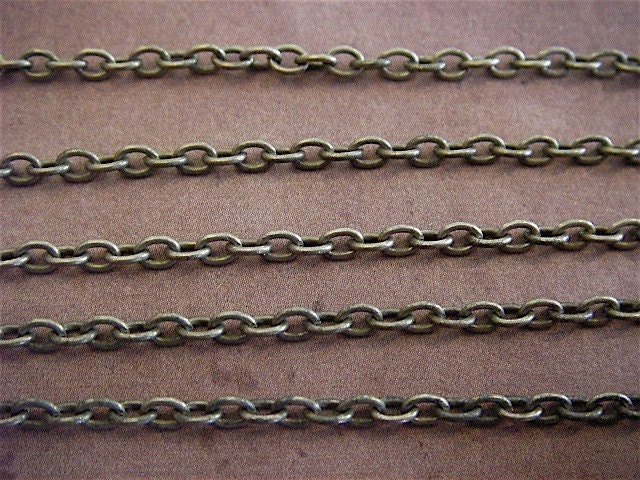 Antique Bronze Cross Chain Virginia Woolf 10 Foot | Etsy