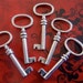5 Antique Silver Keys ASK - Etsy