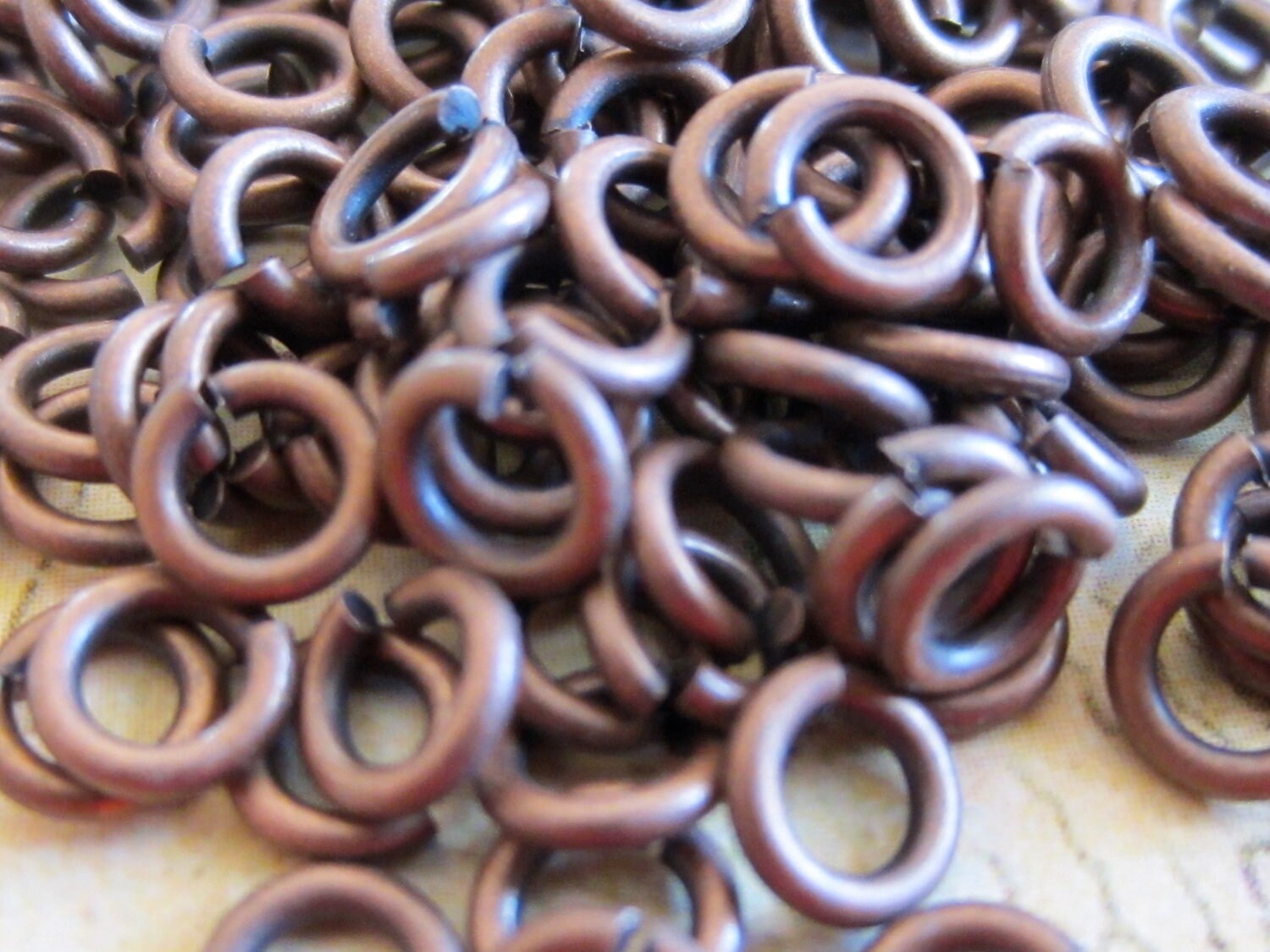 Jumprings Antique Red Copper 100 Jumpring lot 5mm | Etsy