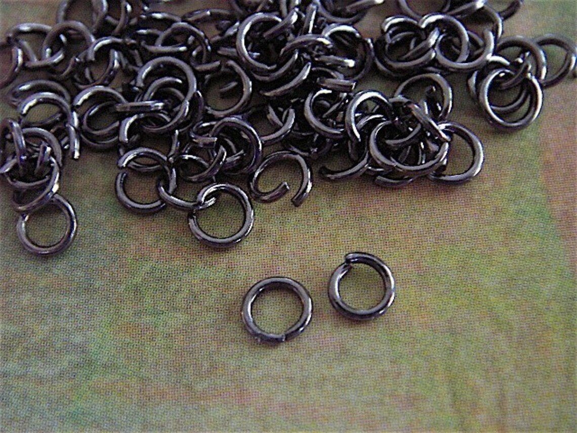 Black Jumprings 100 Gun Metal Black Jumprings 4mm - Etsy