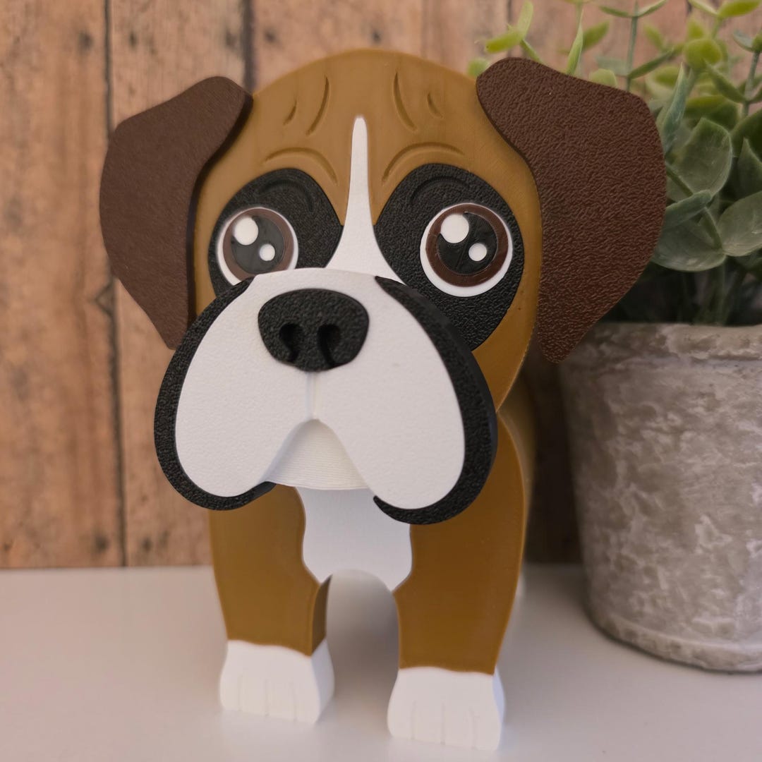 3D Printed Boxer Dog Glasses Holder: Desk Organizer Gift - Etsy
