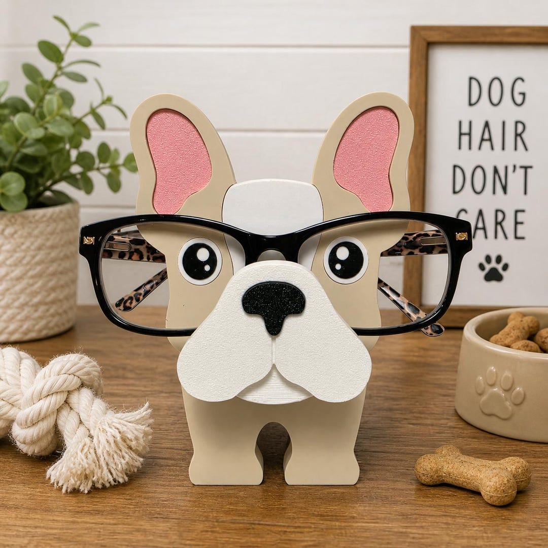 3D Printed French Bulldog Glasses Holder – Desk Organizer, Frenchie ...