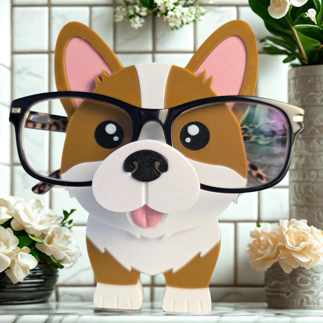 3D Printed Corgi Glasses Holder – Desk Organizer, Dog Lover Gift - Etsy