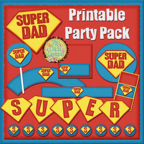 Super Dad Printable Banner Happy Fathers Day DIY Banner - Etsy