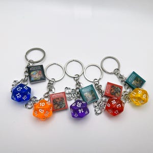 Dnd Keychains With D20 Dice - Etsy
