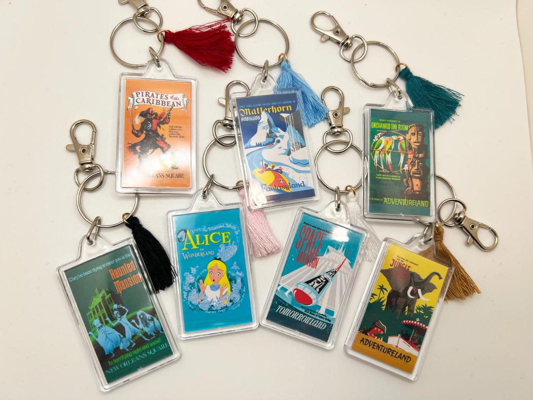 Attraction Poster Bag Clips/keychains - Etsy