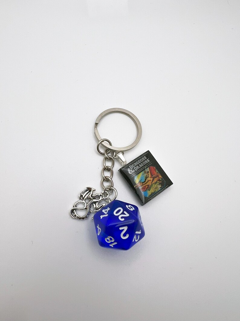 Dnd Keychains With D20 Dice - Etsy