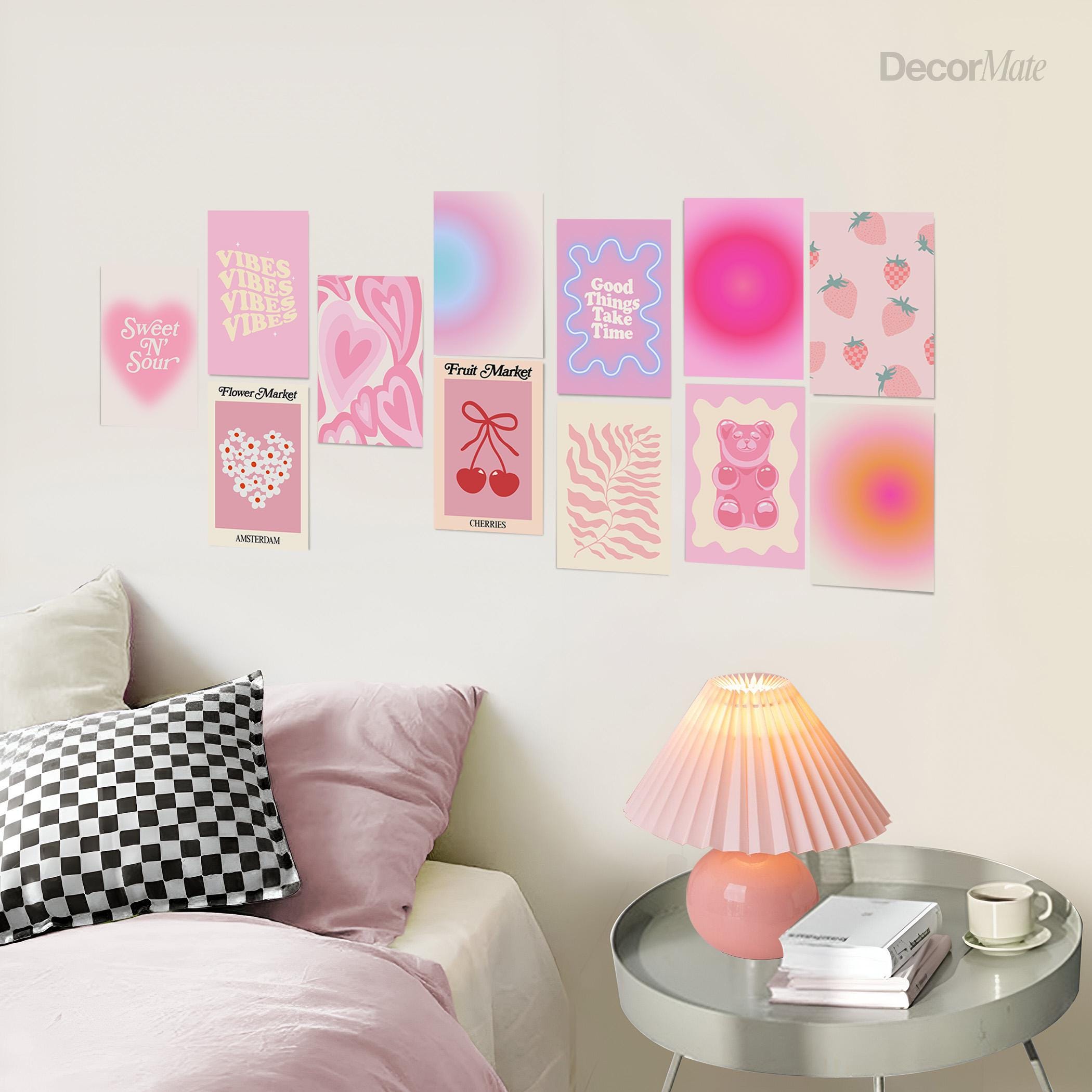 Danish Pastel Pink Wall Collage 25pcs, Preppy Room Decor, Cute Photos for Bedroom Dorm ...
