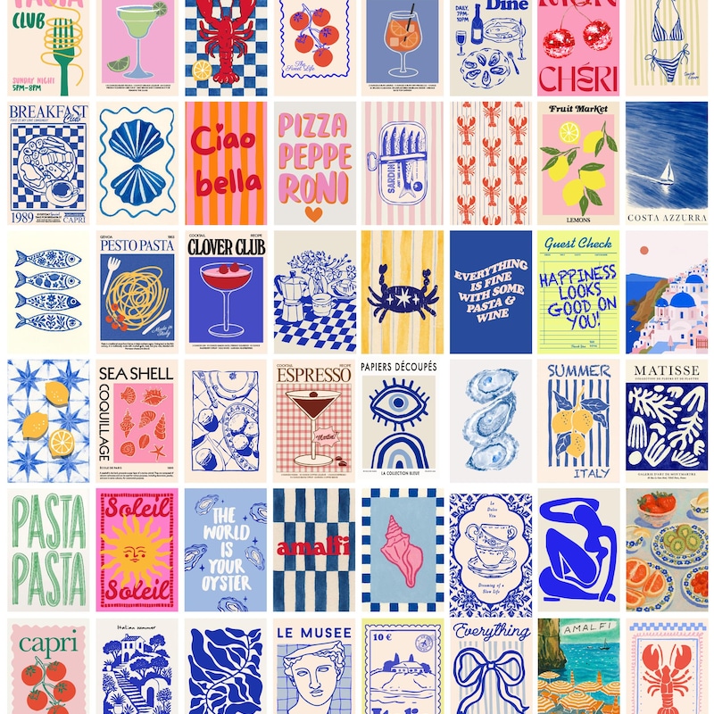 Italian Posters Collage - Etsy