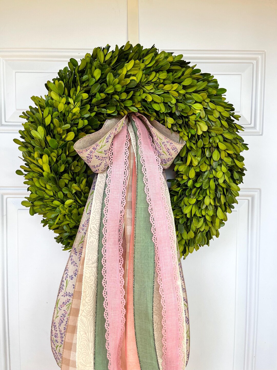 Purple Floral Wreath Bow, Colorful Ribbon Streamer Collection - Etsy