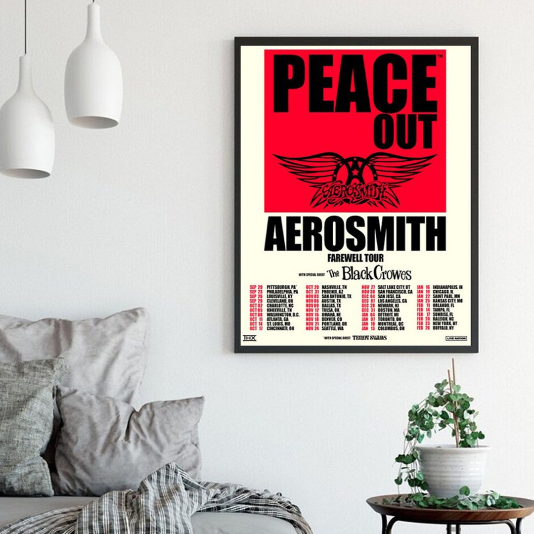 Peace Out Aerosmith 2024 Farewell Tour Poster, Home Decor - Etsy