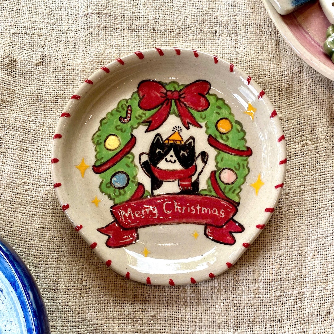 Handcrafted Ceramic Christmas Spoon Rest: Holiday Kitchen Decor - Etsy