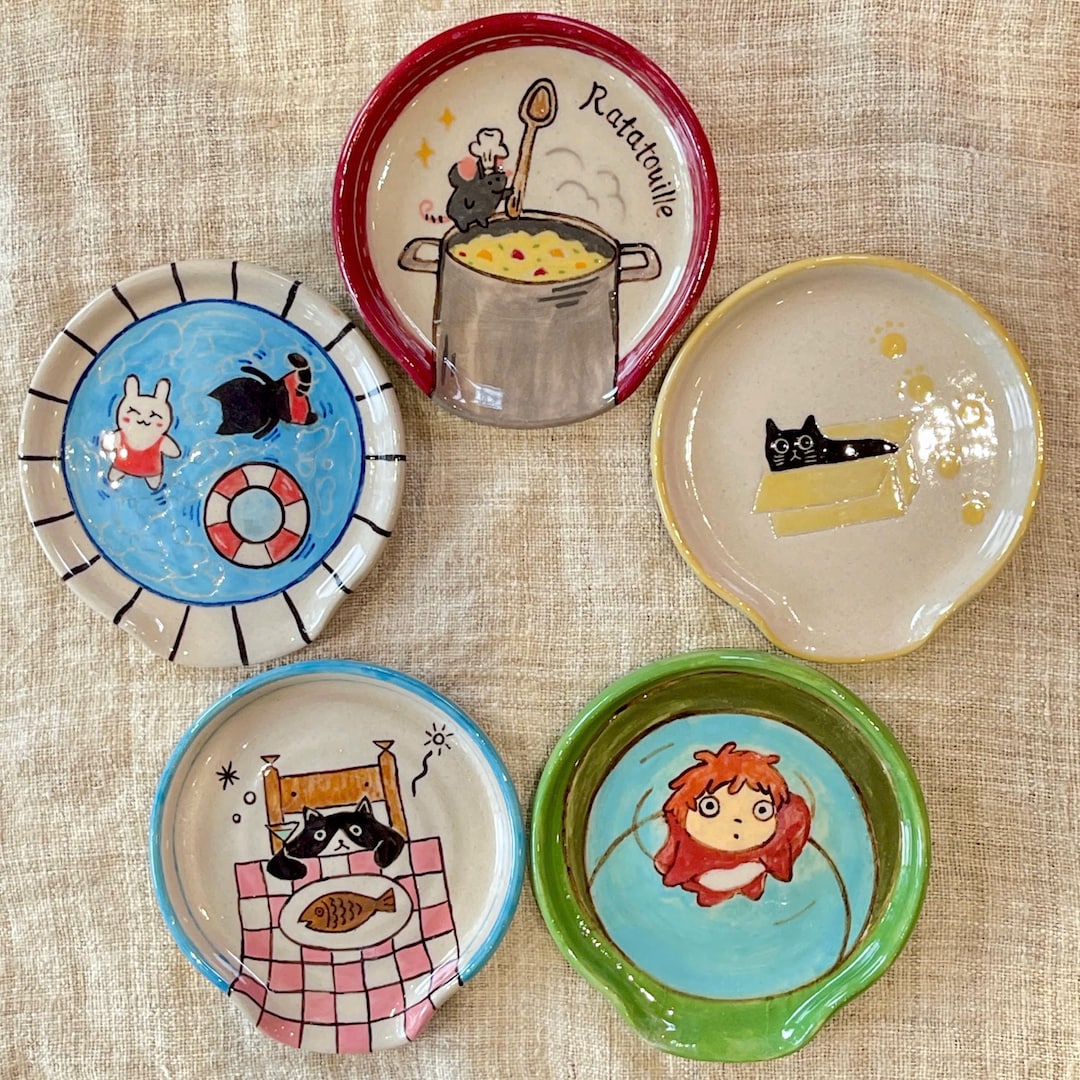 Handcrafted Spoon Rest – Unique Hand Painted Ceramic Dish - Etsy