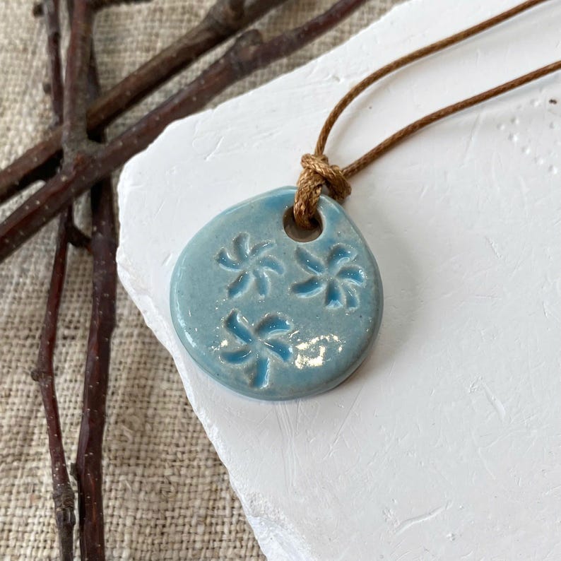 Ceramic Pendant Necklace, Handmade Charm, Unique Design Gift, Made by ...