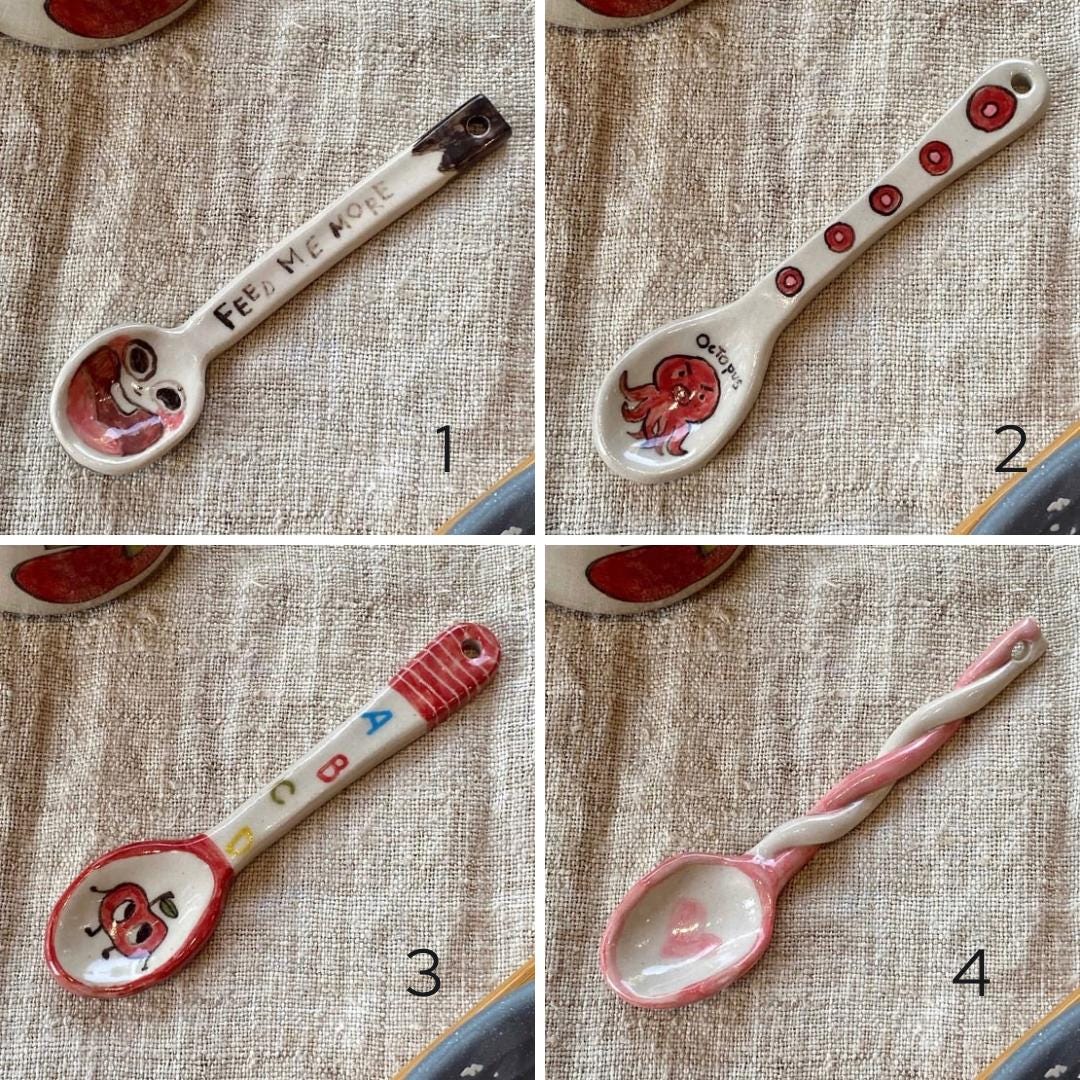 Handmade Ceramic Spoon – Hand Painted | Made & Shipped From Vietnam - Etsy