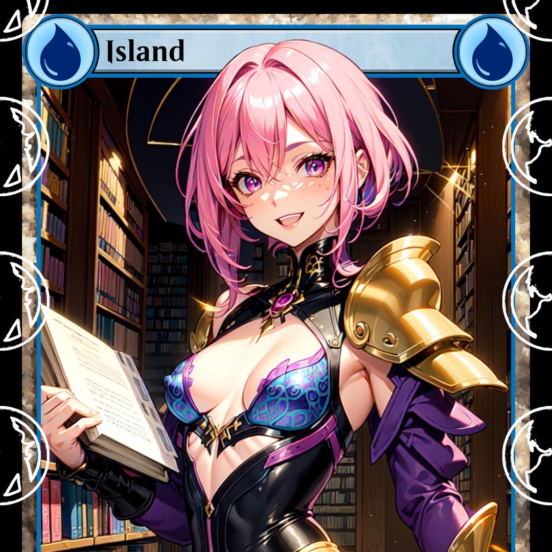 Island V3 island Basic Land // Mtg Proxy, Mtg Proxies, Magic the ...