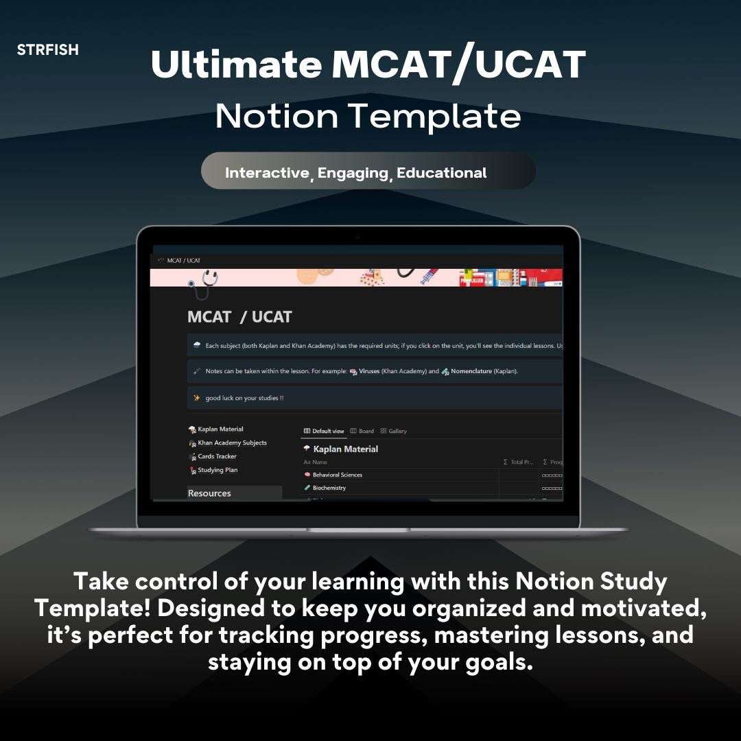 Ultimate MCAT Study Hub: Track Goals & Master Your Prep - Etsy