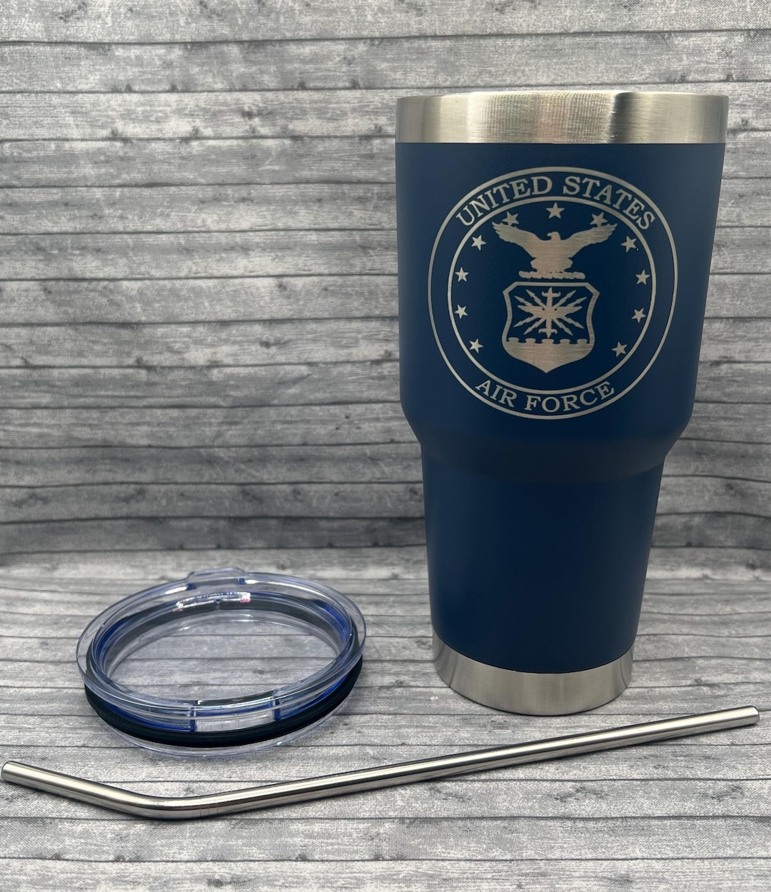Air Force 30oz Stainless Steel Tumbler W/straw - Etsy