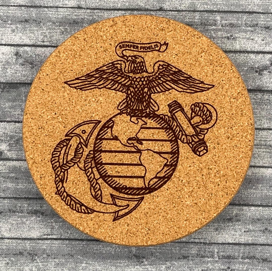 Marine Corps Cork Coasters (set of 4) - Etsy