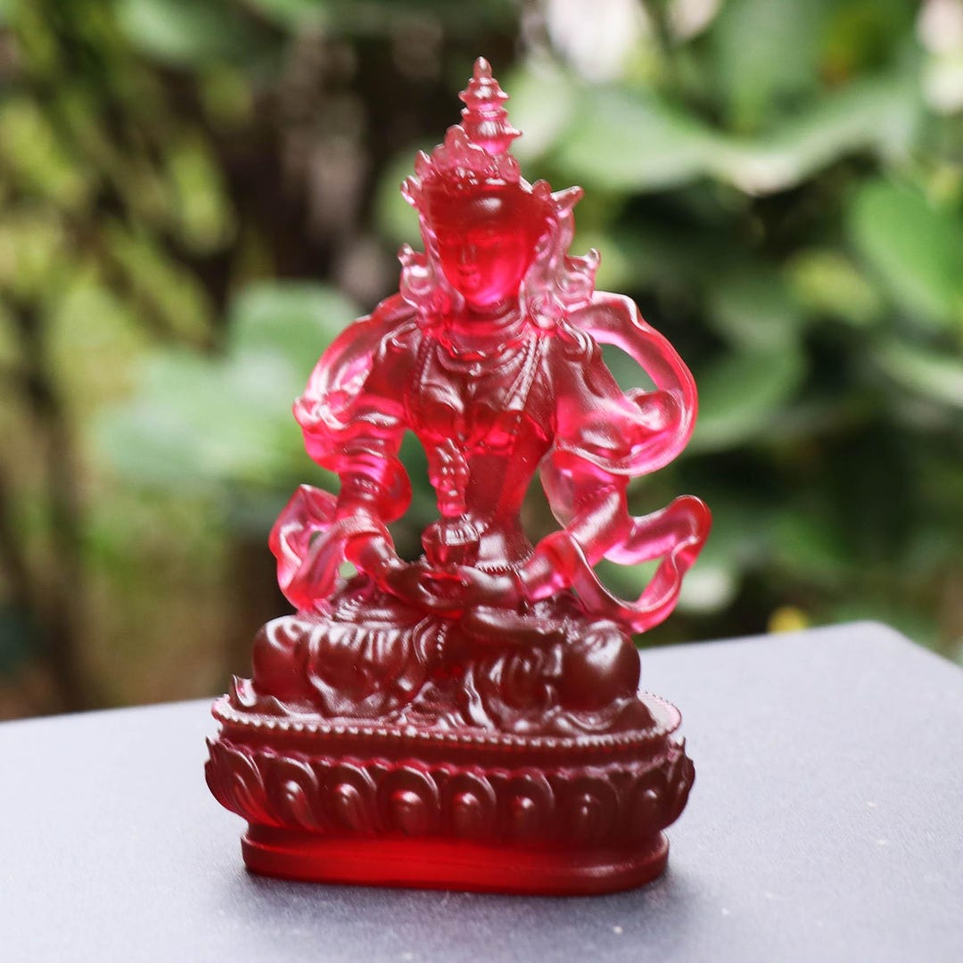 Colored Glazed Glass Buddha Statue, Buddha Ornaments, Infinite Life ...