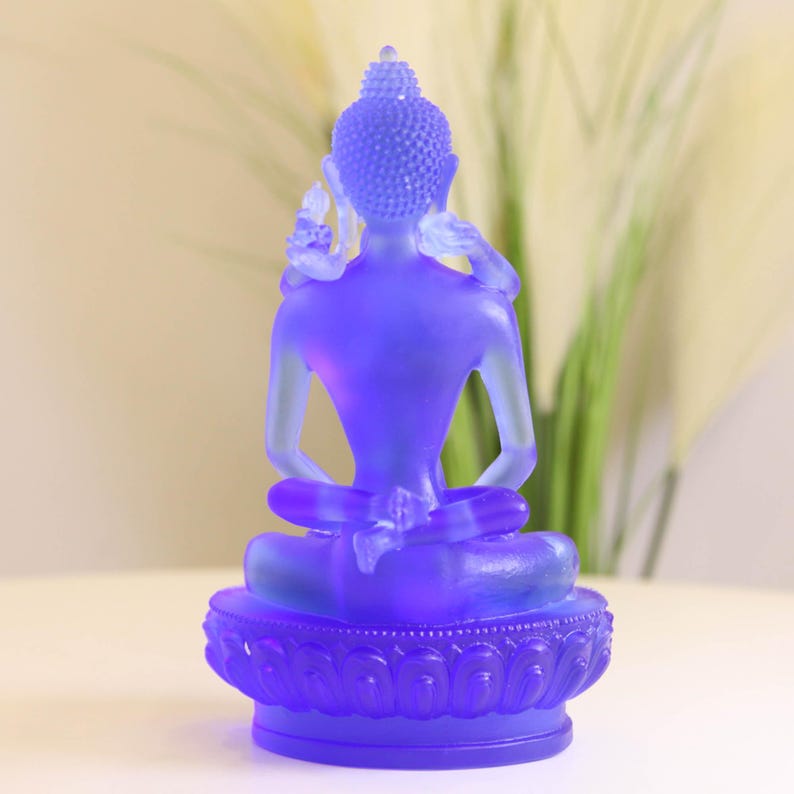 Liuli Glass Samantabhadra Buddha Statue: Tibetan Yab-yum Altar ...