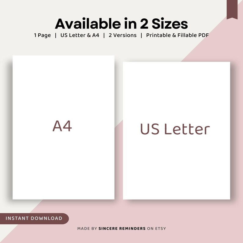 Undated Weekly Planner Digital Download | Daily Task Organizer and ...