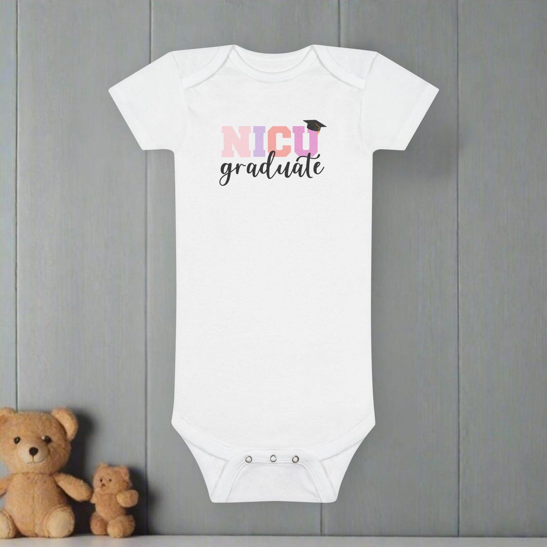 NICU Graduate Bodysuit | Preemie Milestone Bodysuit | Pink Pastel ...