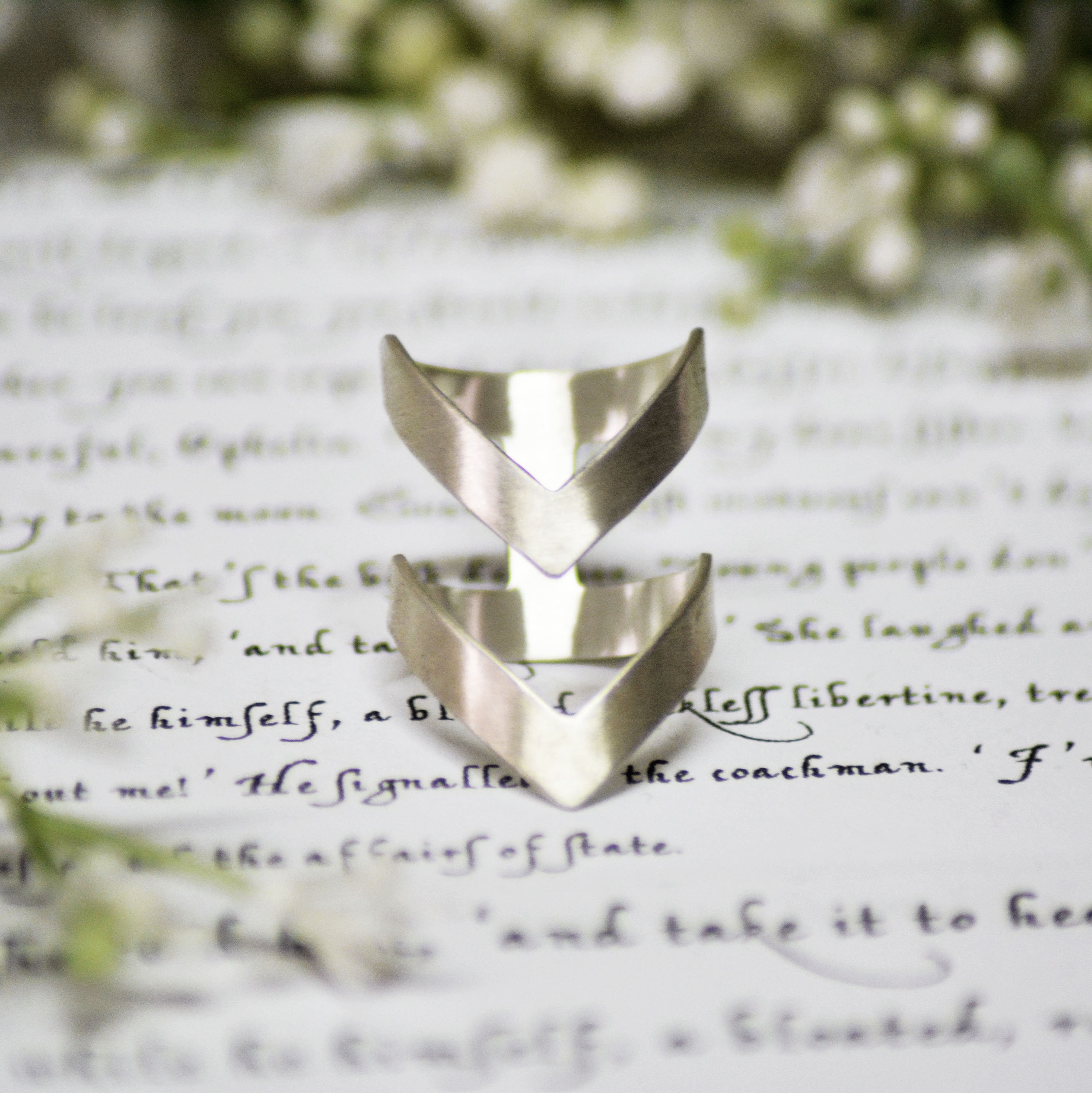 Silver Chevron Ring Double V Minimal Silver Ring, Silver Statement ...