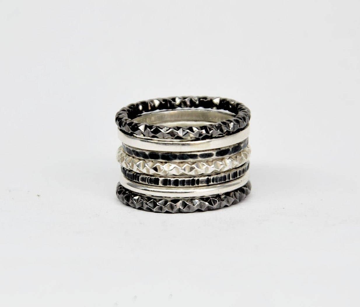 Silver Stacking Rings Stackable Rings Silver Stack Rings - Etsy