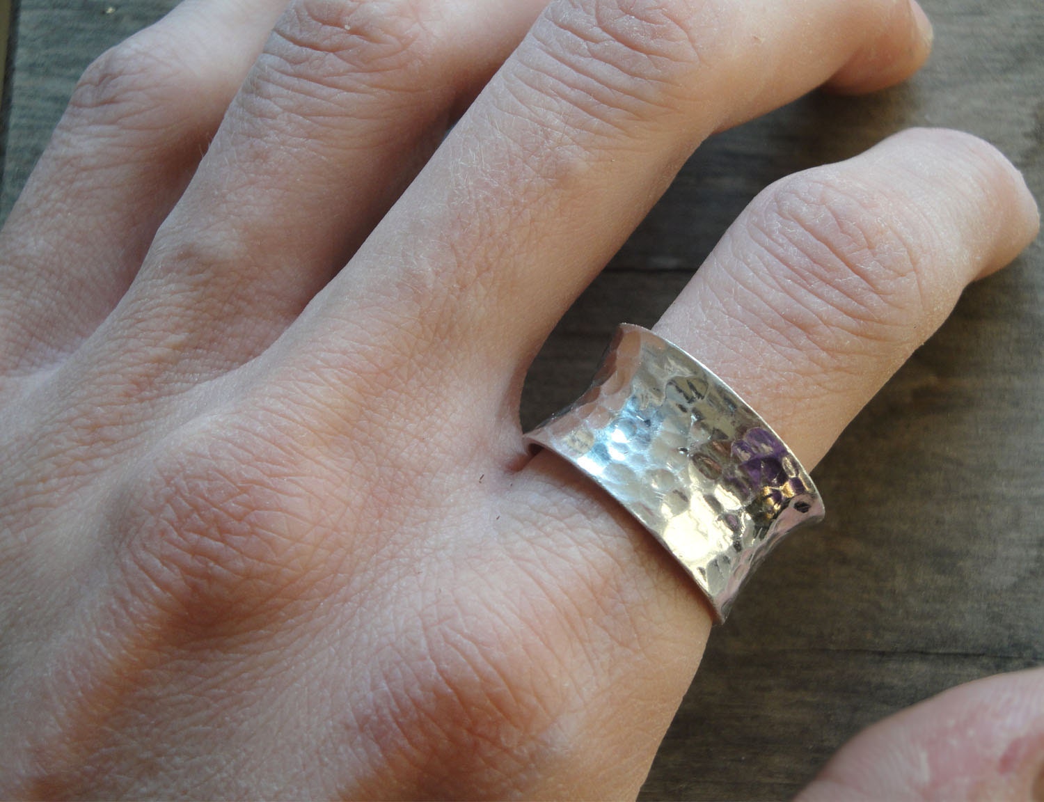Handmade Hammered Sterling Silver Mens Ring Unisex Ring - Etsy