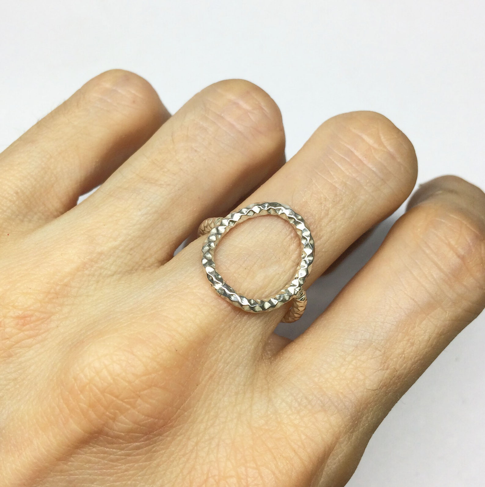 Open Circle Ring Silver Circle Ring Silver Karma Ring Gold | Etsy