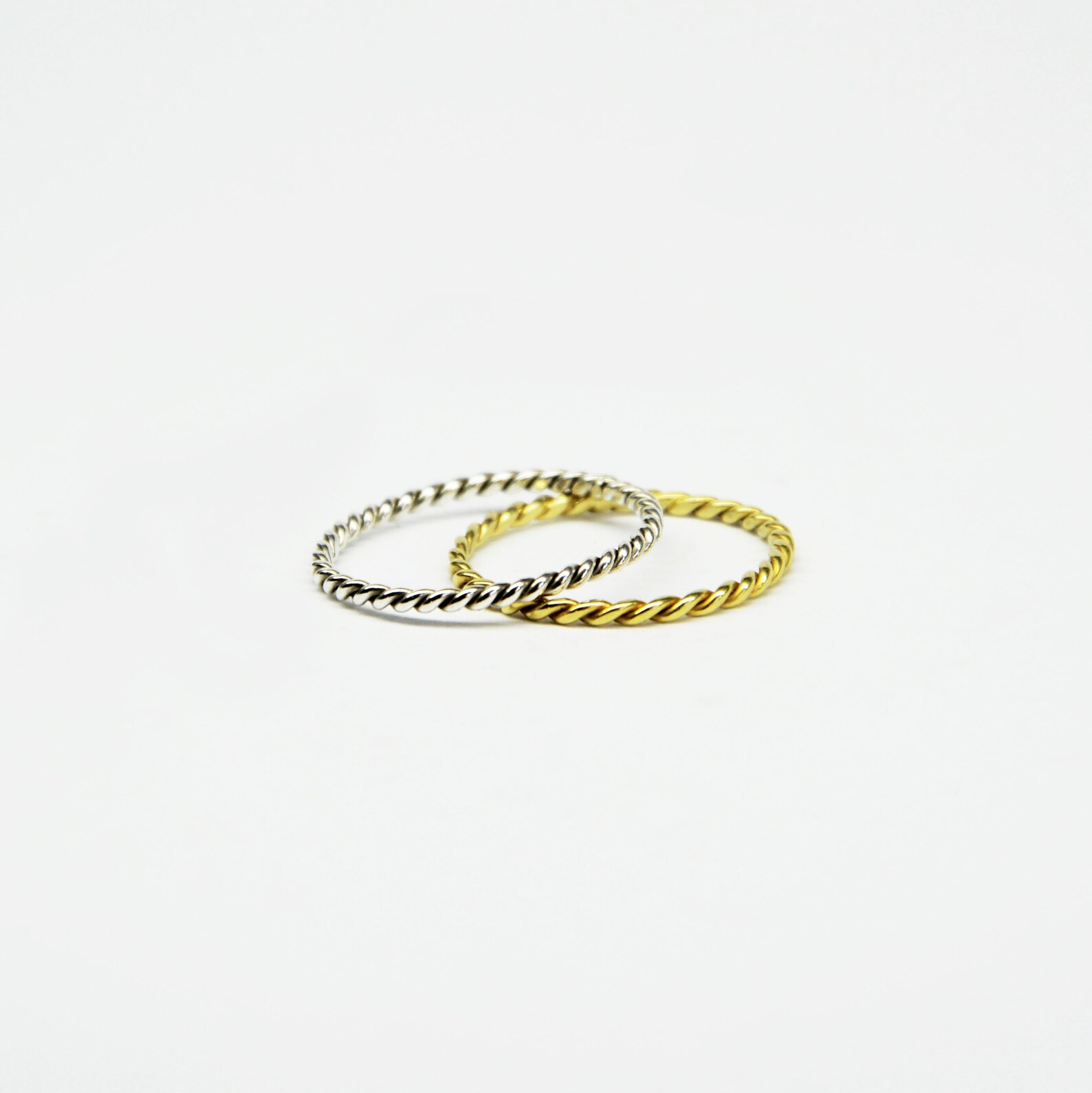 Thin Silver Twisted Stacking Ring Silver Stackable Ring - Etsy