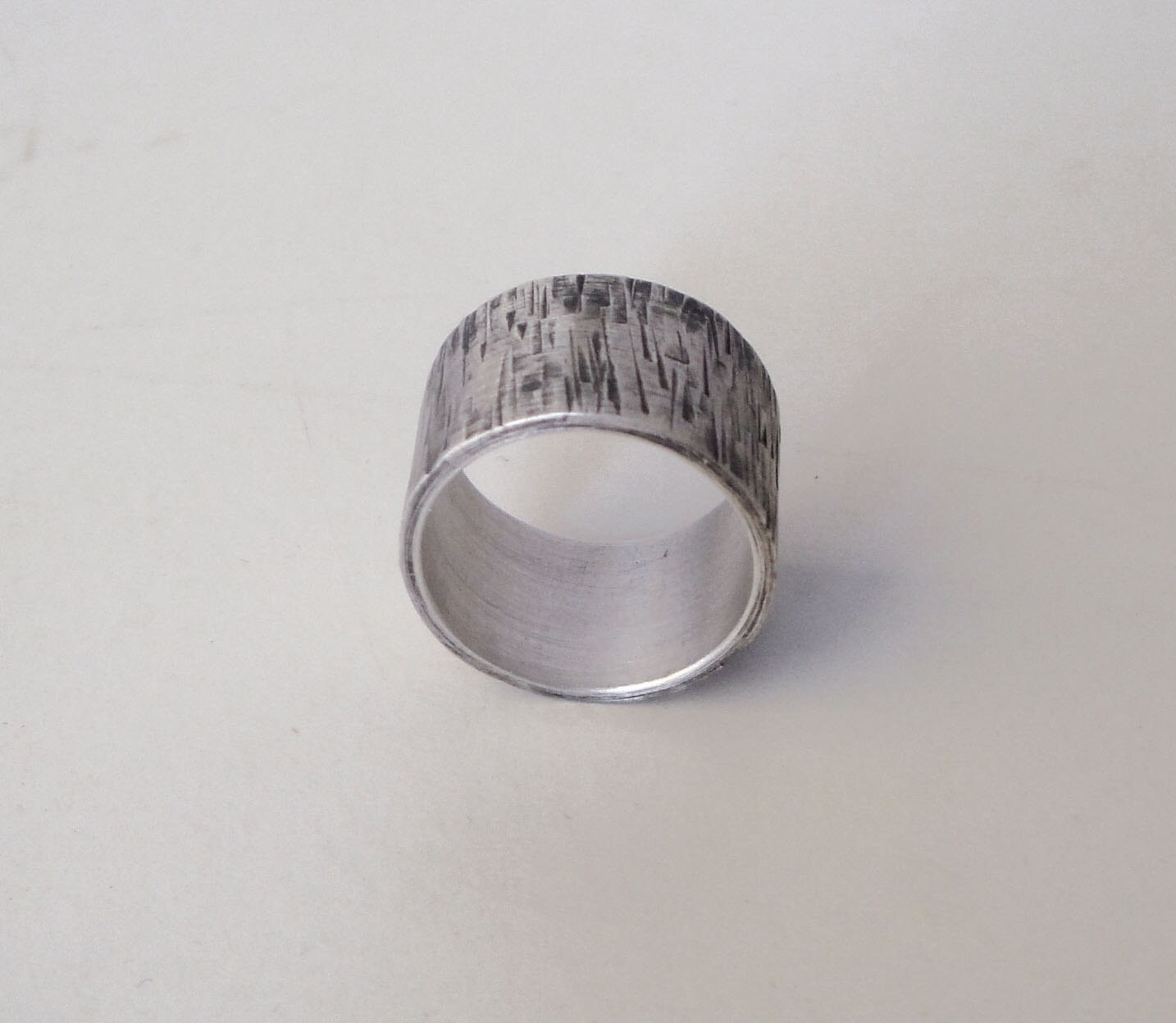 Hammered Mens Silver Ring Rusty Sterling Silver Mens Ring | Etsy