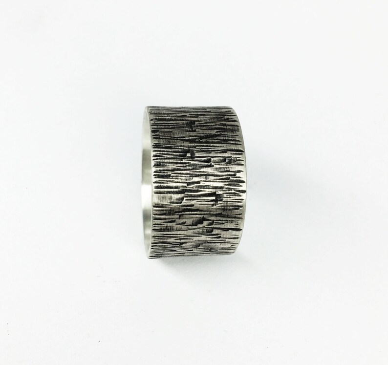 Hammered Mens Silver Ring Rusty Sterling Silver Mens Ring | Etsy