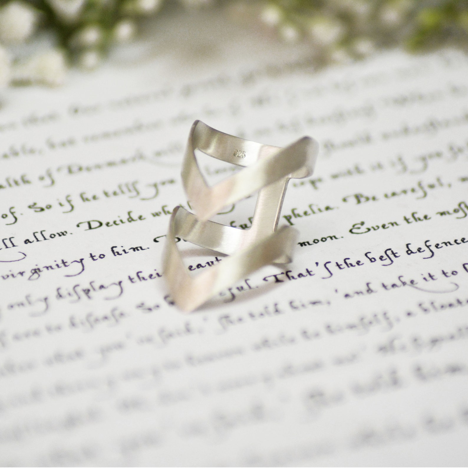 Silver Chevron Ring Double V Minimal Silver Ring, Silver Statement ...