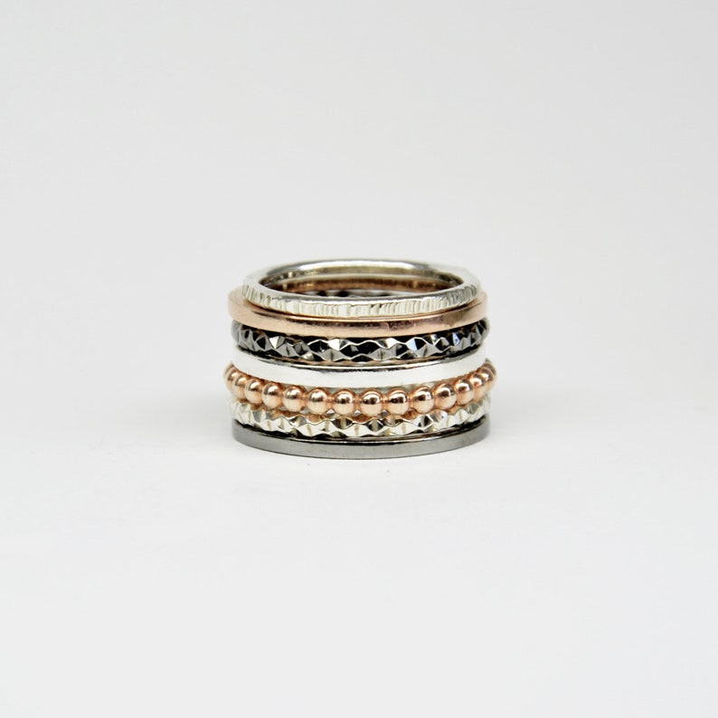 Silver Stacking Rings Stackable Rings Silver Stack Rings - Etsy