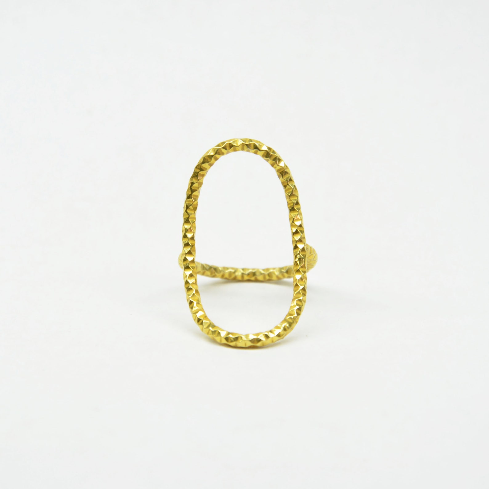 Gold Open Oval Ring Gold Statement Ring Gold Plated Circle - Etsy